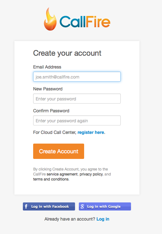 Creating an Account | CallFire